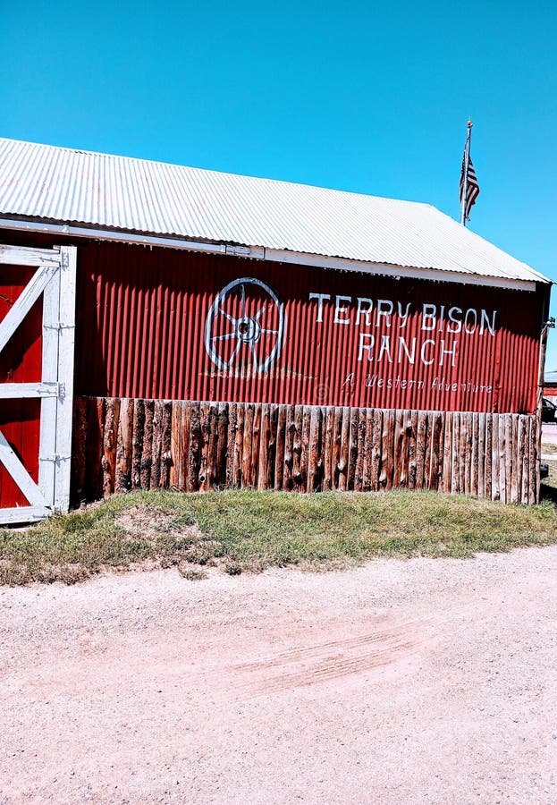 Barn at Terry Bison Ranch in Wyoming. Stock Image - Image of wyoming ...