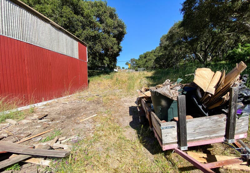 Barn Yard Clean-Up stock image. Image of blue, trash - 182800375