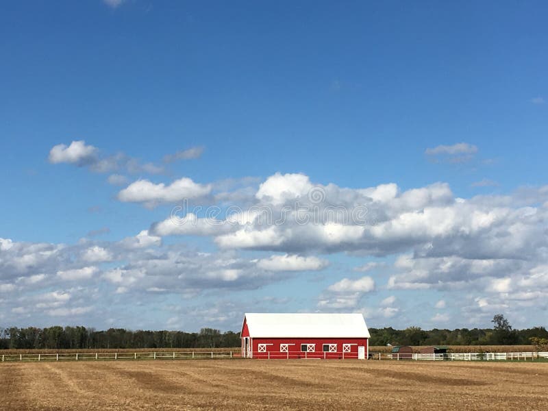 Red Barn Country Farm stock photo. Image of country, agriculture - 6747036
