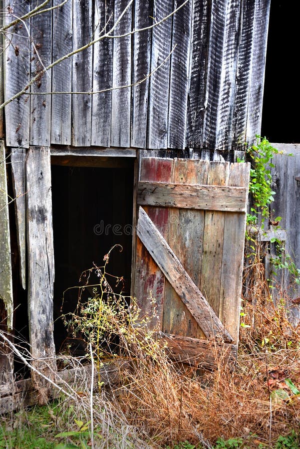 Barn Door Hangs Open stock image. Image of agriculture - 276249919