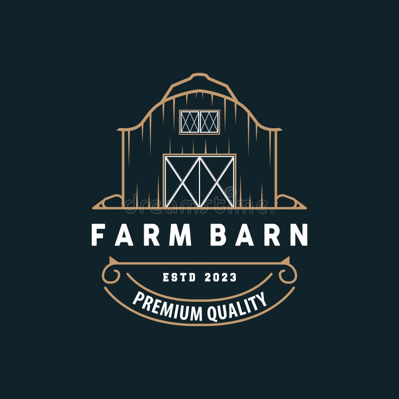 Barn Farm Logo Minimalist Vintage Rustic Design Vector Illustration ...
