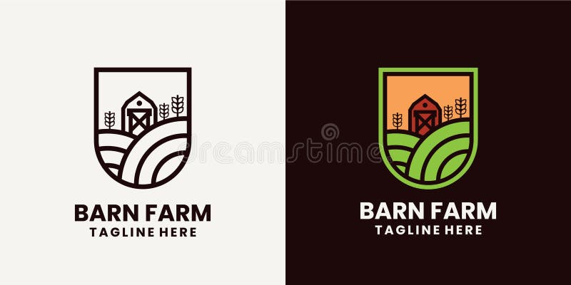 Barn Farm Luxury Logo Design Inspirations Stock Vector - Illustration ...