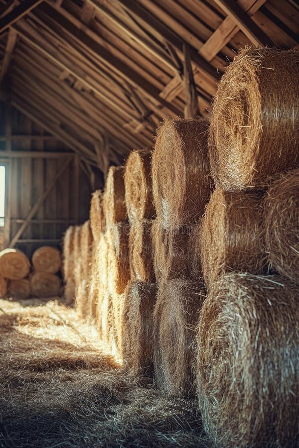 Barn Hay Storage Next To Window Stock Image - Image of generated ...