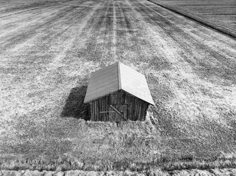 Barn House on the Edge of the Fields Stock Photo - Image of building ...