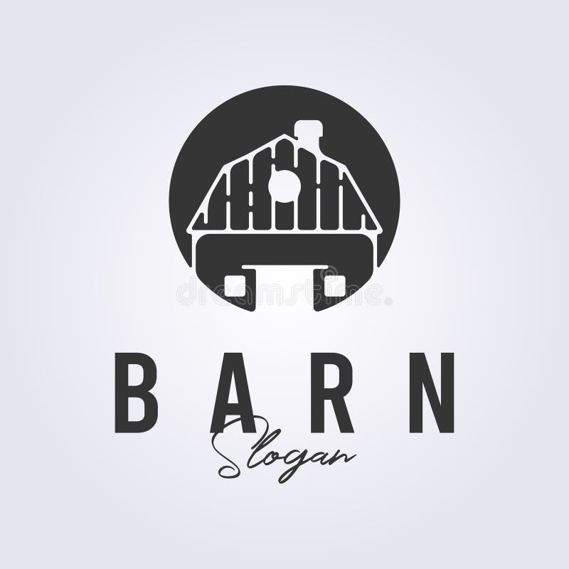 Barn House Rustic Logo Line Art Icon Symbol Template Background Vector ...