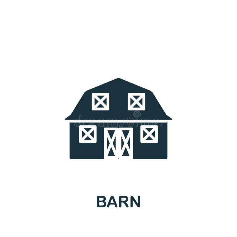 Barn Icon. Monochrome Simple Barn Icon for Templates, Web Design and ...