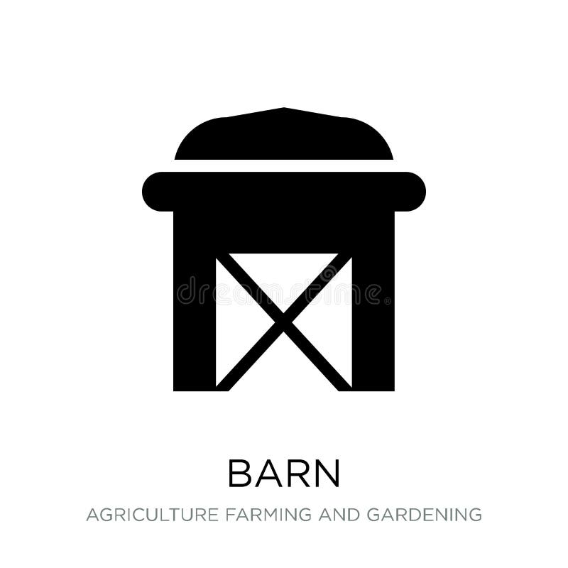 Barn Icon in Trendy Design Style. Barn Icon Isolated on White ...