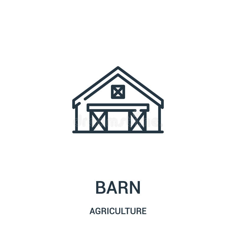 Barn Icon Vector from Agriculture Collection. Thin Line Barn Outline ...