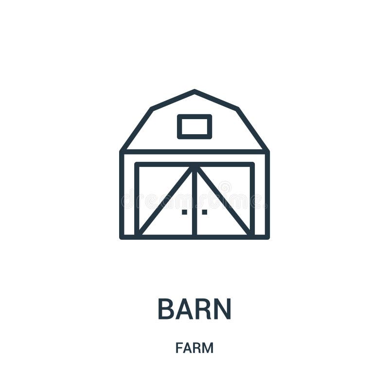 Barn Icon Vector from Farm Collection. Thin Line Barn Outline Icon ...