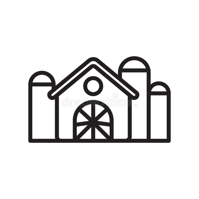 Barn Icon Vector Sign and Symbol Isolated on White Background, Barn ...