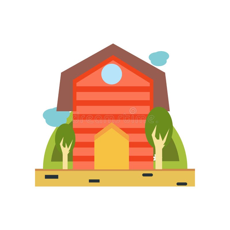 Barn Icon Vector Sign and Symbol Isolated on White Background, Barn ...