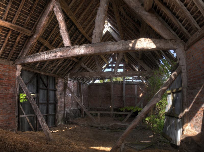 English hay barn interior stock photo. Image of european - 35393146