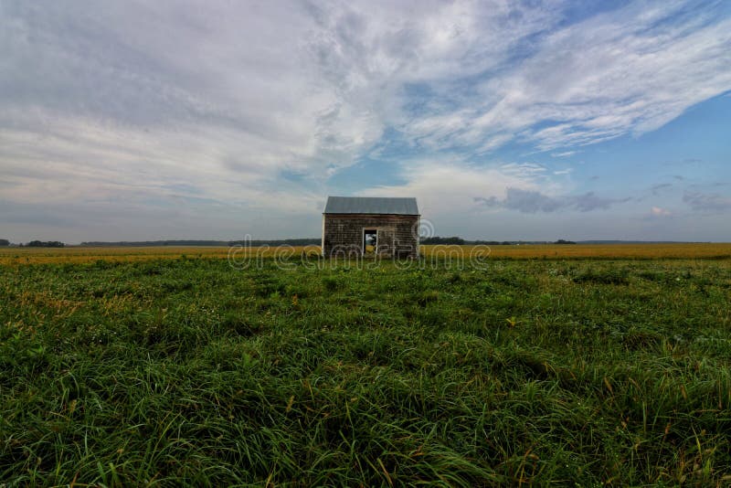 Barn in open field stock photo. Image of barn, field - 168384278