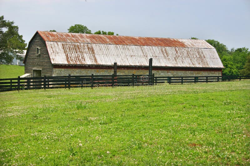 Barn & Pasture stock image. Image of masonry, rust, barrier - 25321121