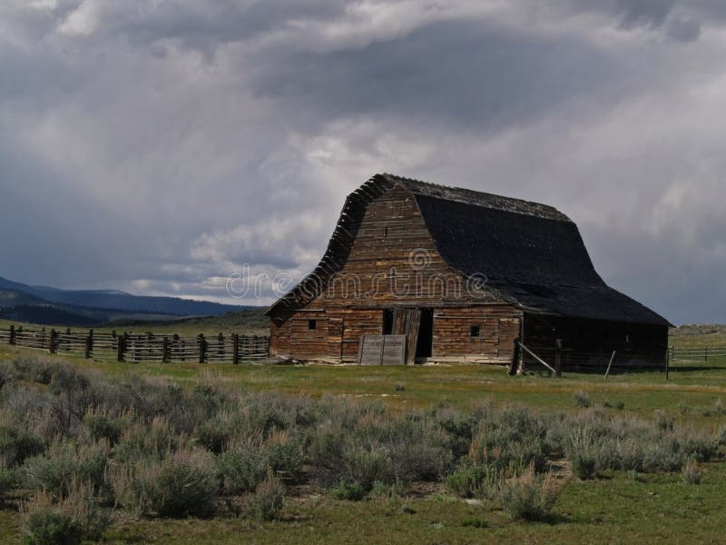 Barn and Sage stock image. Image of grass, structure, barn - 2358427