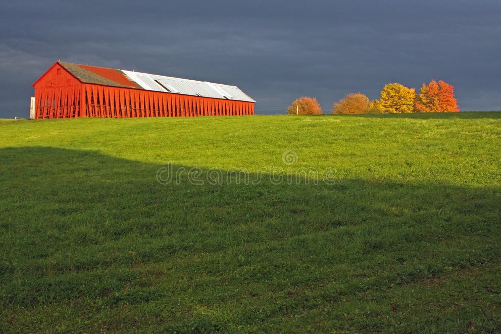 Barn in the Shadows stock image. Image of farmers, fall - 7310401