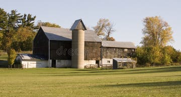Barn and Silo stock image. Image of country, canada, agriculture - 16888265