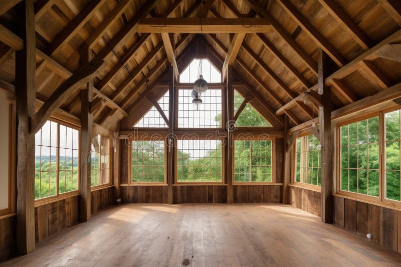 Barn with Towering Windows, Bringing in Natural Light and Providing ...