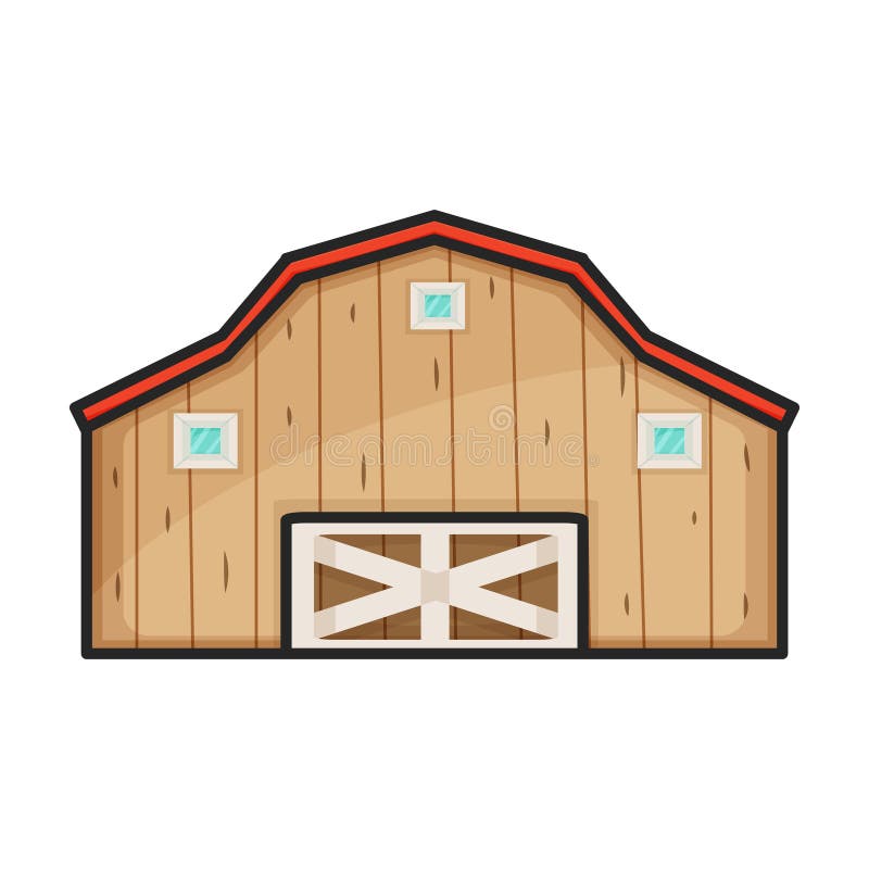 Barn Vector Icon.Color Vector Icon Isolated on White Background Barn ...