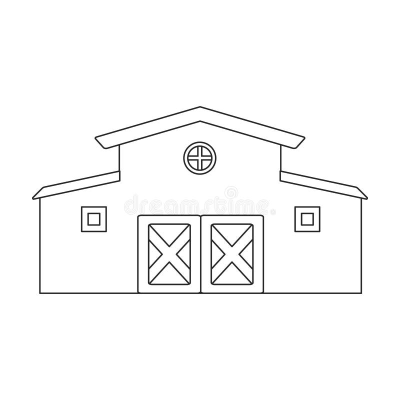 Rustic Barn Outline Stock Illustrations – 805 Rustic Barn Outline Stock ...