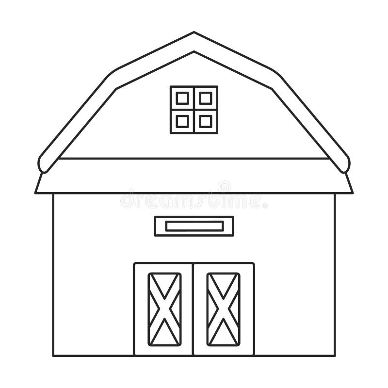 Rustic Barn Outline Stock Illustrations – 805 Rustic Barn Outline Stock ...