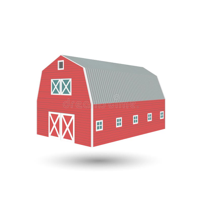 Barn, vector illustration. stock vector. Illustration of field - 101397011