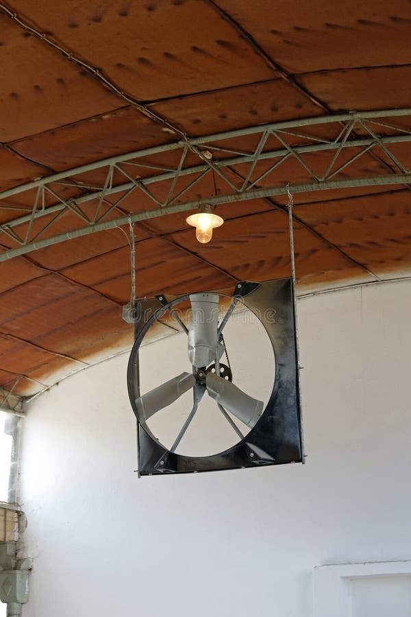 Barn Ventilation Fan stock image. Image of axial, turbine - 110809787