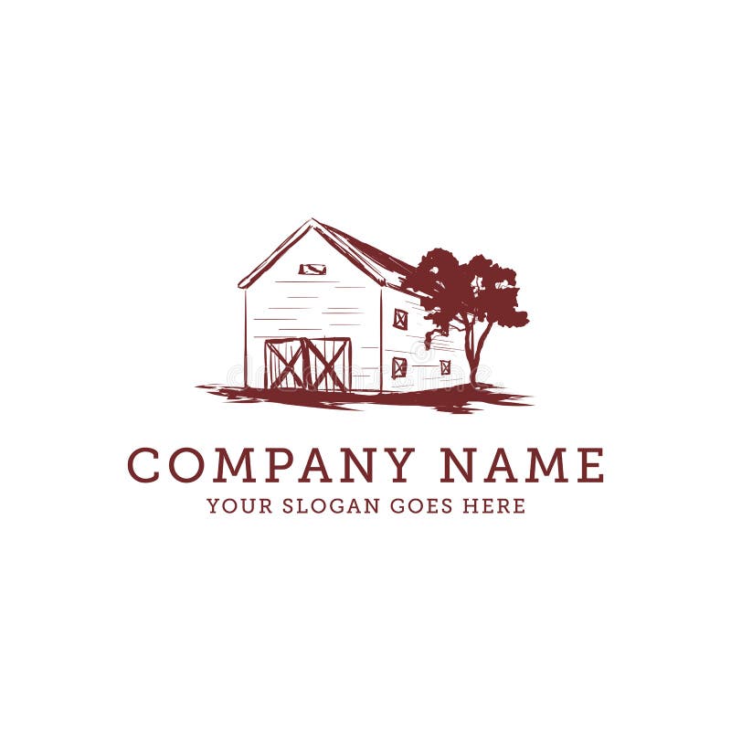 Barn Vintage Farm Logo Idea, Warehouse Farm Logo Design Vector Stock ...