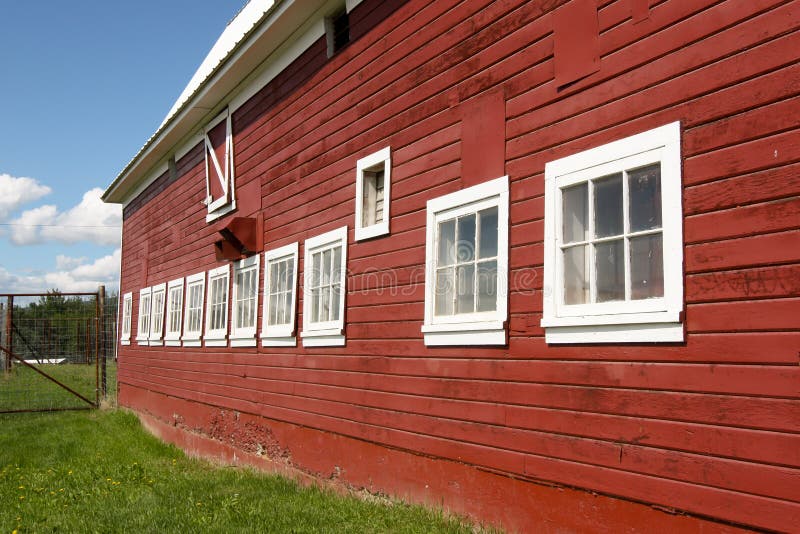 Barn with White Windows stock image. Image of white, architecture ...