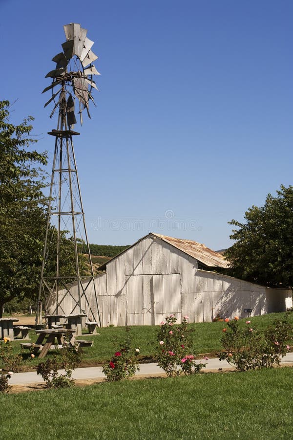 Barn with a Windmill stock photo. Image of architecture - 29647842