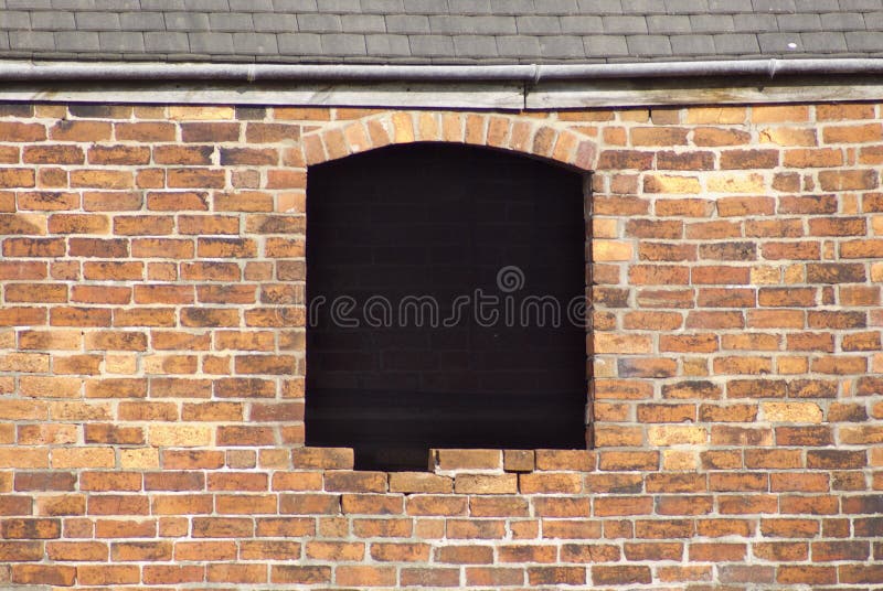 Barn Window with No Glass and a Brick Missing Stock Image - Image of ...