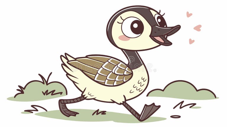 Barnacle Goose Helpful Sits Post Office Vector Stock Vector ...