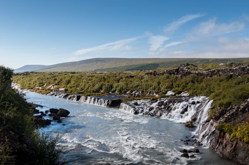 Barnafoss Waterfall in Iceland Stock Photo - Image of cascade, travel ...