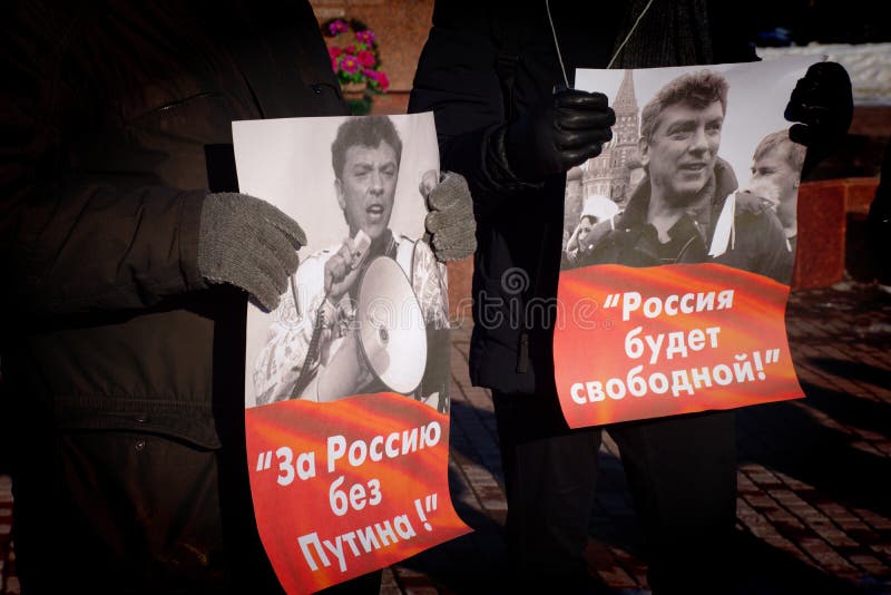 Barnaul Russia February 24 2019 Picket On The Anniversary Of The