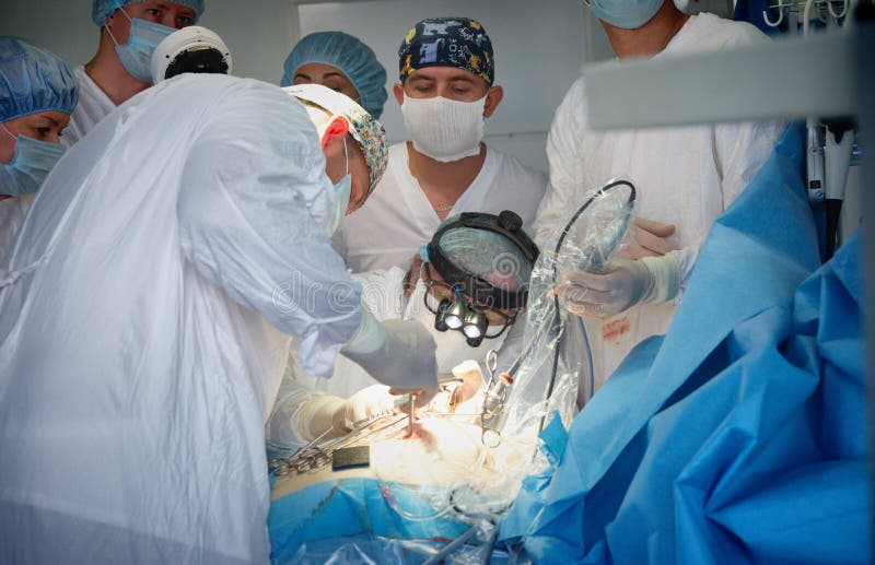 Heart Surgeon Performs Open Heart Surgery Editorial Photography - Image ...