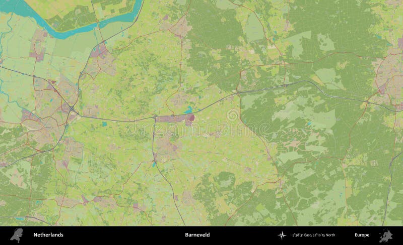 Barneveld, Netherlands. Topographic Humanitarian Stock Illustration ...