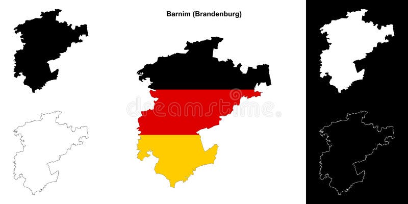 Barnim outline map stock vector. Illustration of barnim - 335040389