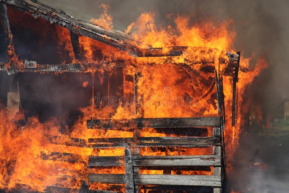 Barns on fire stock image. Image of help, destruction - 9463481