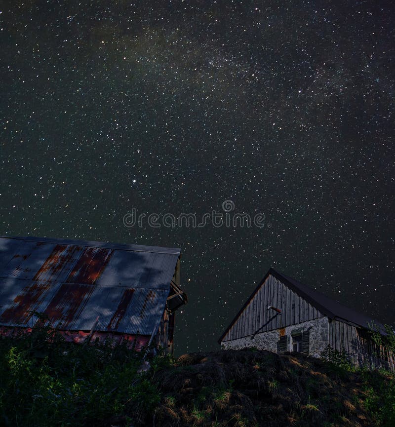 Barns on the hill stock image. Image of barns, moonlight - 89139623