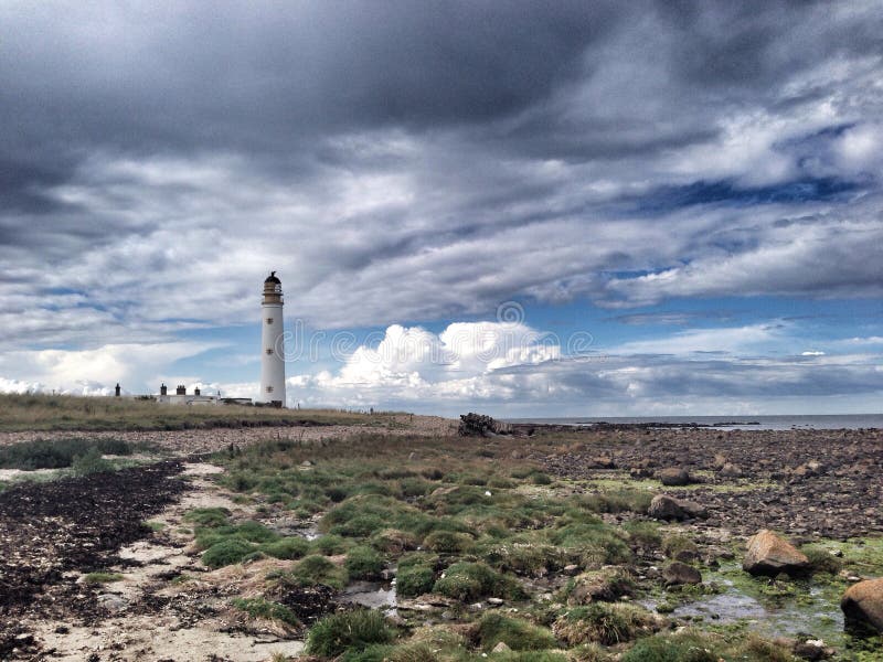 Barns Ness Lighthouse stock photo. Image of east, scotland - 43065280