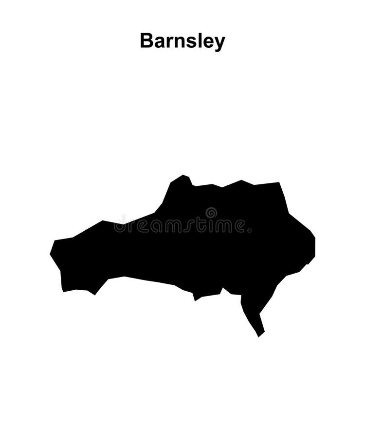 Barnsley outline map stock vector. Illustration of british - 360360768