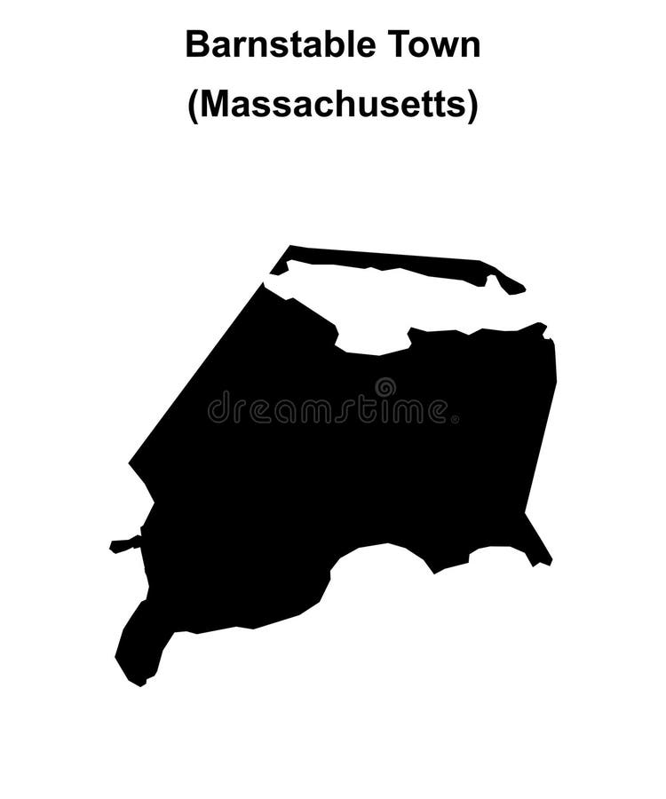 Barnstable Town Outline Map Stock Vector - Illustration of blank ...