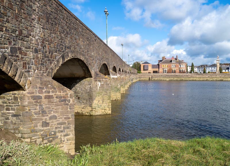 Barnstaple Medieval Long Bridge Which Spans the River Taw in North ...