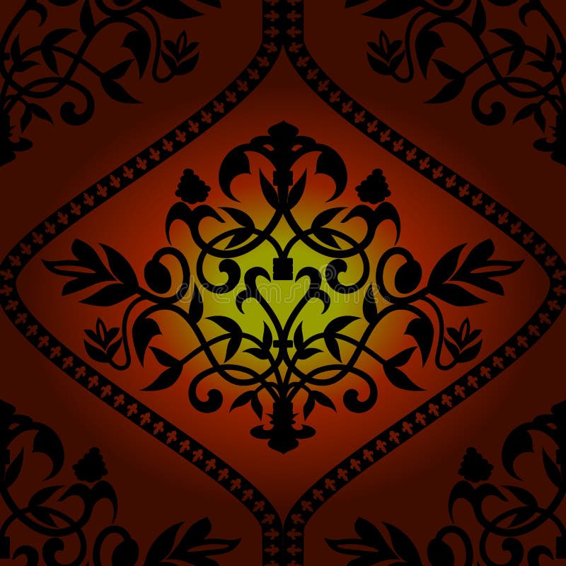 Barocco seamless pattern stock illustration. Illustration of design ...