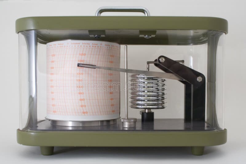 Barografo - Alta Pressione! Immagine Stock - Immagine di geografia ...