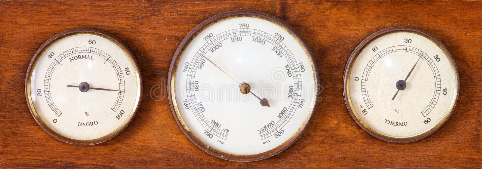 Old barometer stock photo. Image of instrument, barometer - 9263106