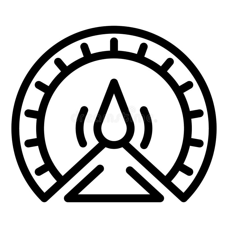 Dashboard Barometer Icon, Flat Style Stock Vector - Illustration of ...