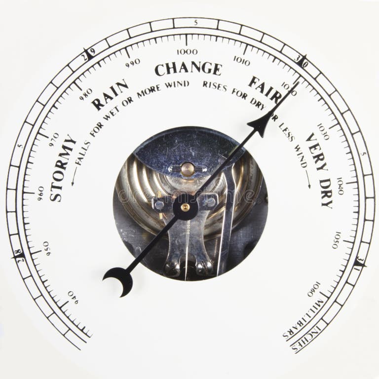 Barometer dial set to fair stock image. Image of predicting - 2391001