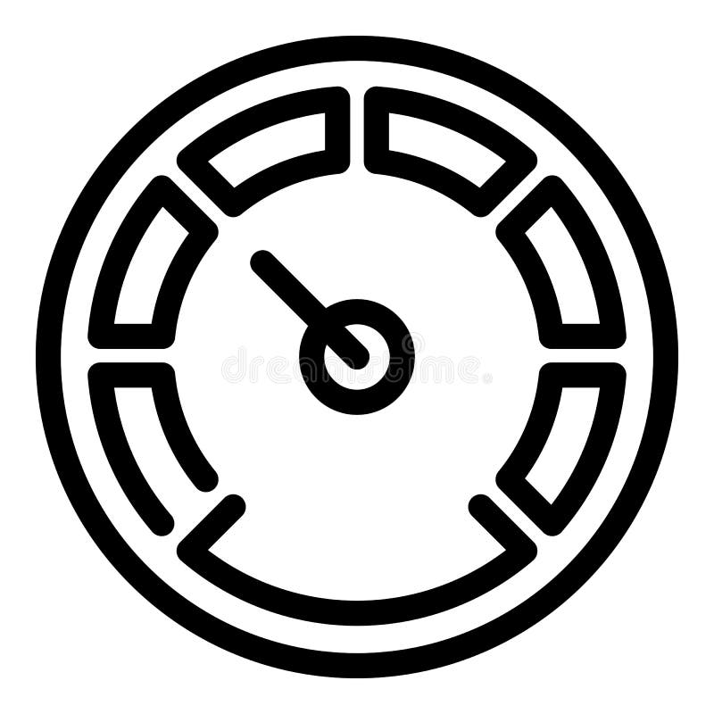 Barometer Display Icon, Outline Style Stock Vector - Illustration of ...