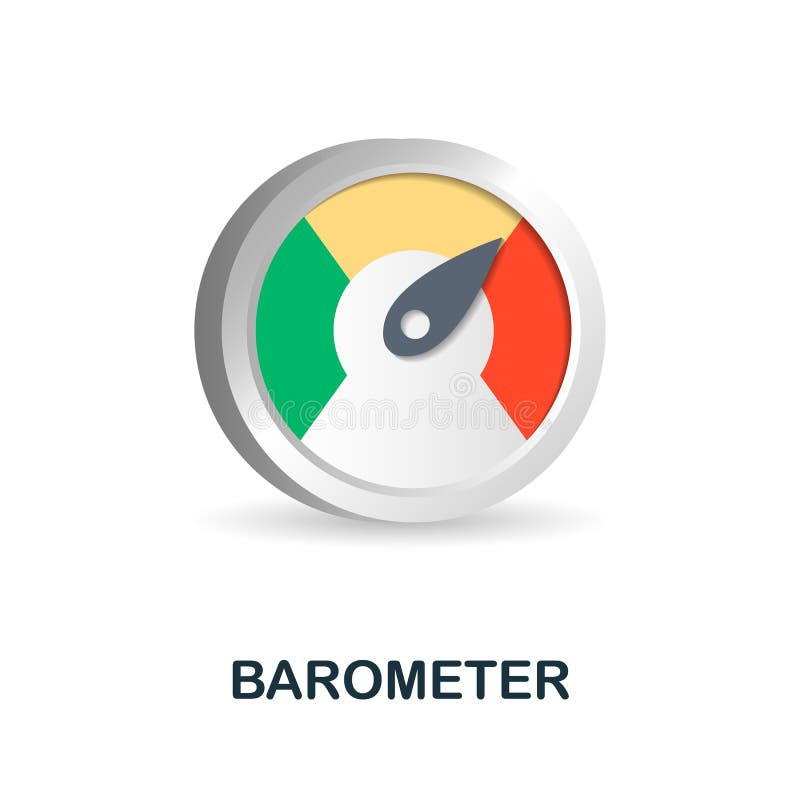 Barometer Icon. 3d Illustration from Measuring Collection Stock Vector ...